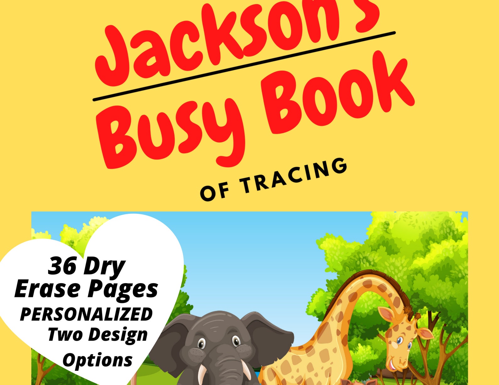 Dry Erase Personalized Busy Book for Tracing for Kindergarten - Etsy
