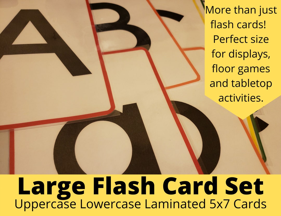 Large Uppercase and Lowercase Flash Card Set for Preschool and ...