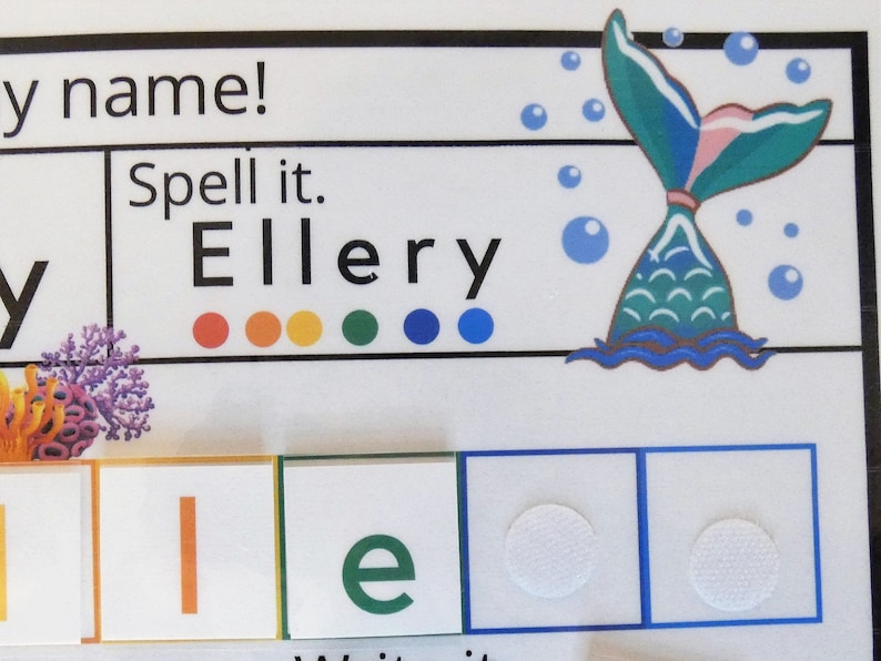 Dry Erase Name Mat Learn to Spell and Write Name for - Etsy