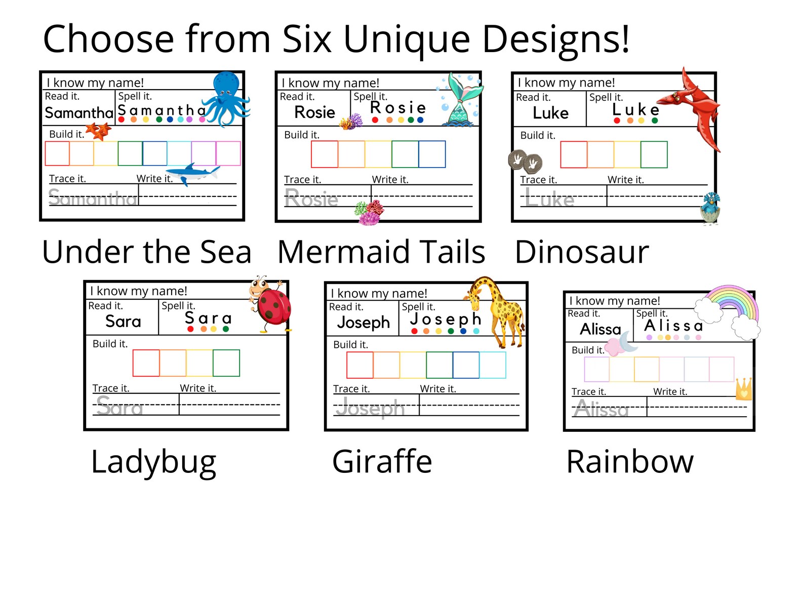 Dry Erase Name Mat Learn to Spell and Write Name for - Etsy