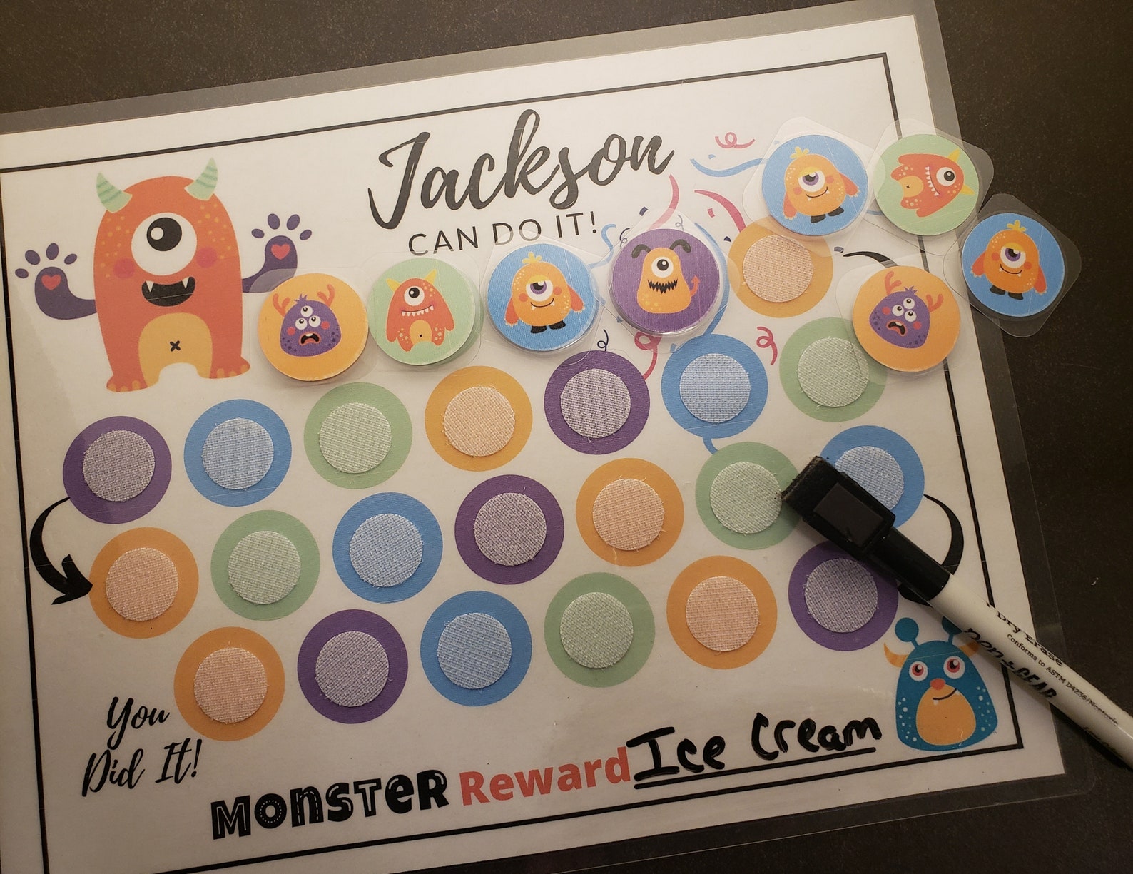 Reusable Reward/sticker Behavior Chart Potty Training Chart - Etsy