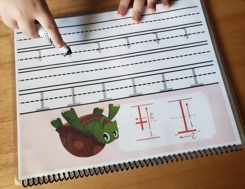 Dry Erase Letter Writing Guide Alphabet Practice Worksheets - Etsy