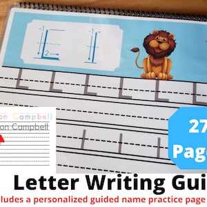 Personalized Dry Erase Letter Writing Guide, Alphabet Practice ...
