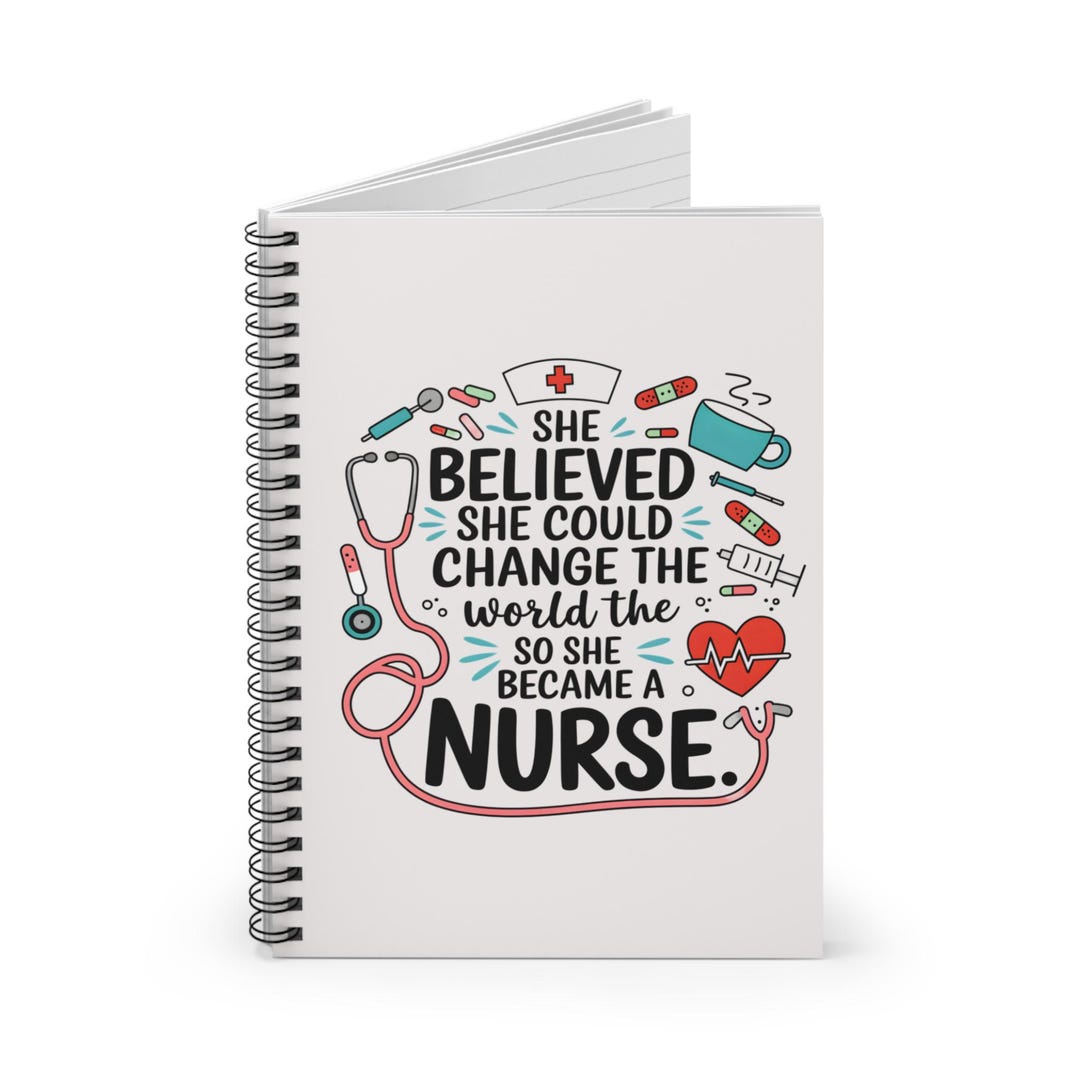 Nurse Inspirational Notebook, Motivational Spiral Notebook for Nursing ...