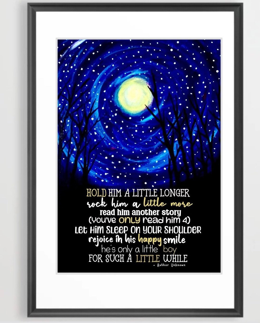 My Son Poem | Night Sky | Moonlight & Stars | Field and Fireflies ...