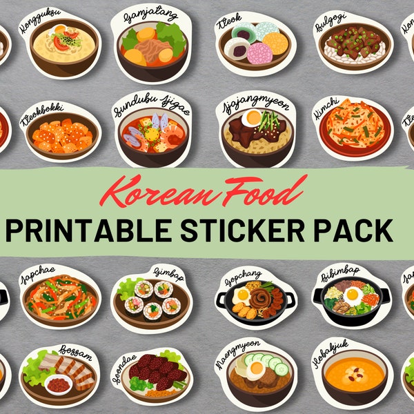 Korean Printable Stickers - Etsy