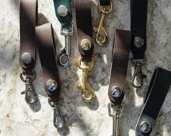 Leather Key Fob, Belt Leather Keychain, Belt Clip Key Chain, Gift Under ...
