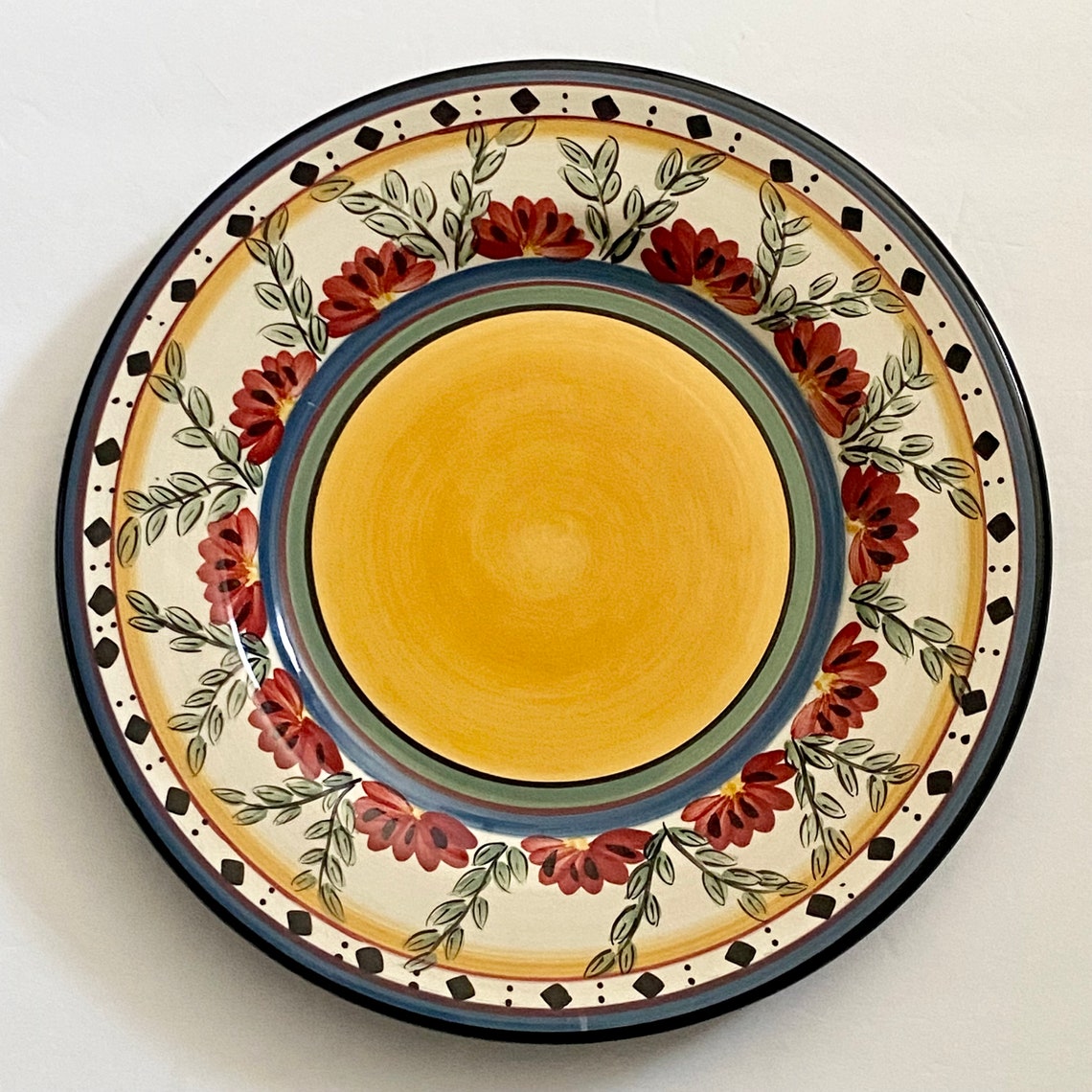 1 Dinner PLATE / TABLETOPS Gallery, Alexandria / Yellow Orange, Blue ...