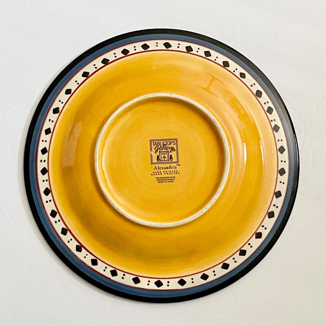 1 Dinner PLATE / TABLETOPS Gallery, Alexandria / Yellow Orange, Blue ...