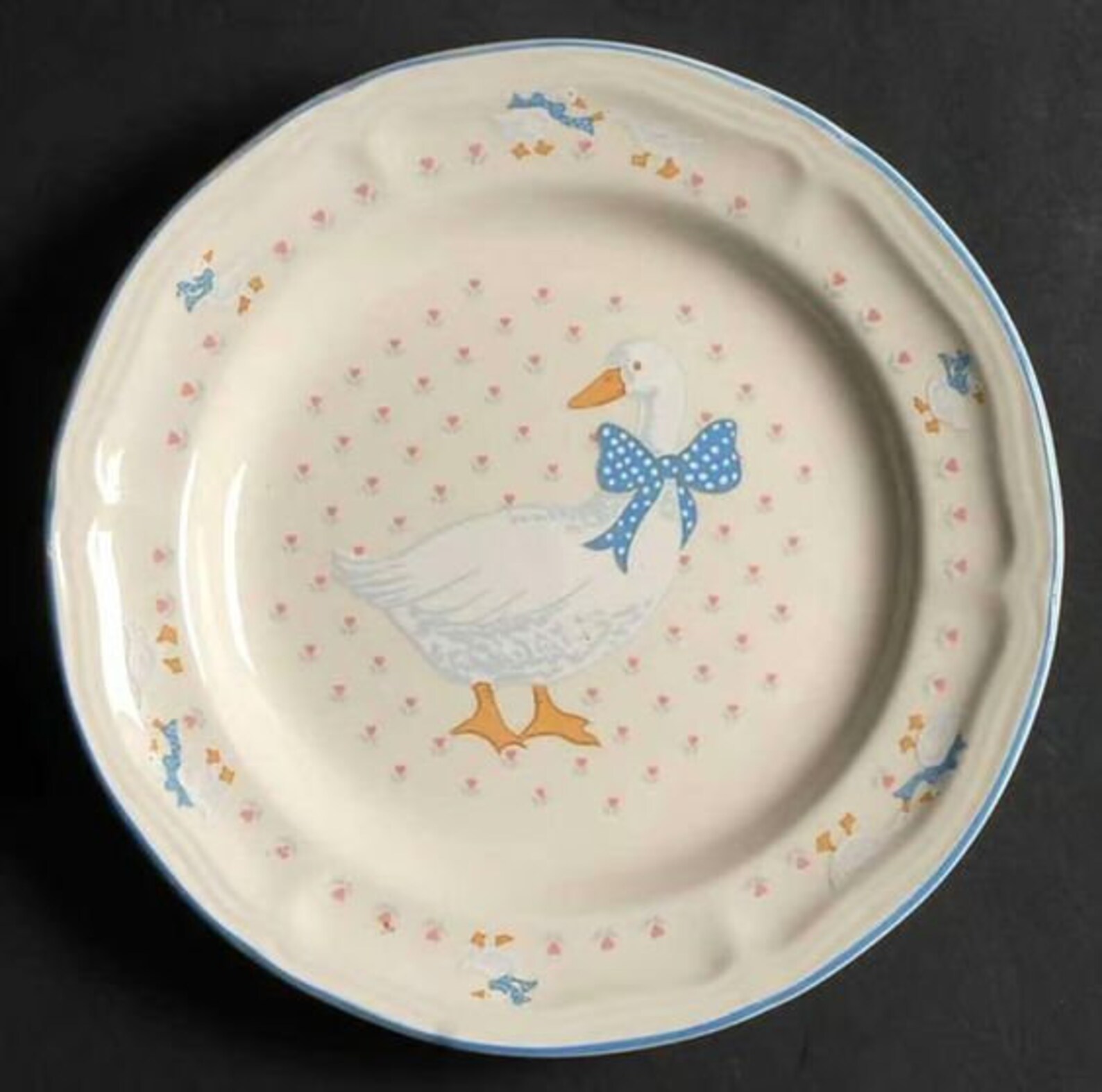 4 Side Appetizer PLATES / BRICKOVEN Stoneware, Aunt Rhody Scalloped ...