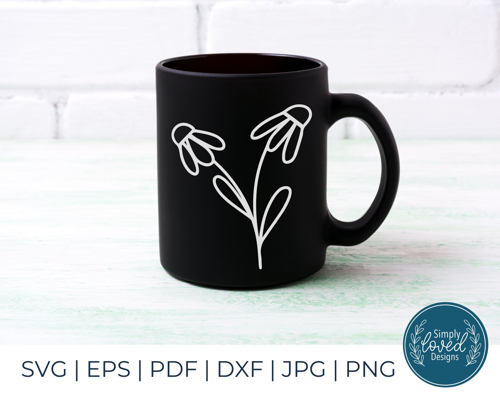 Wildflower SVG Cut File, Hand Drawn Svg, Doodle Flower Clip Art ...