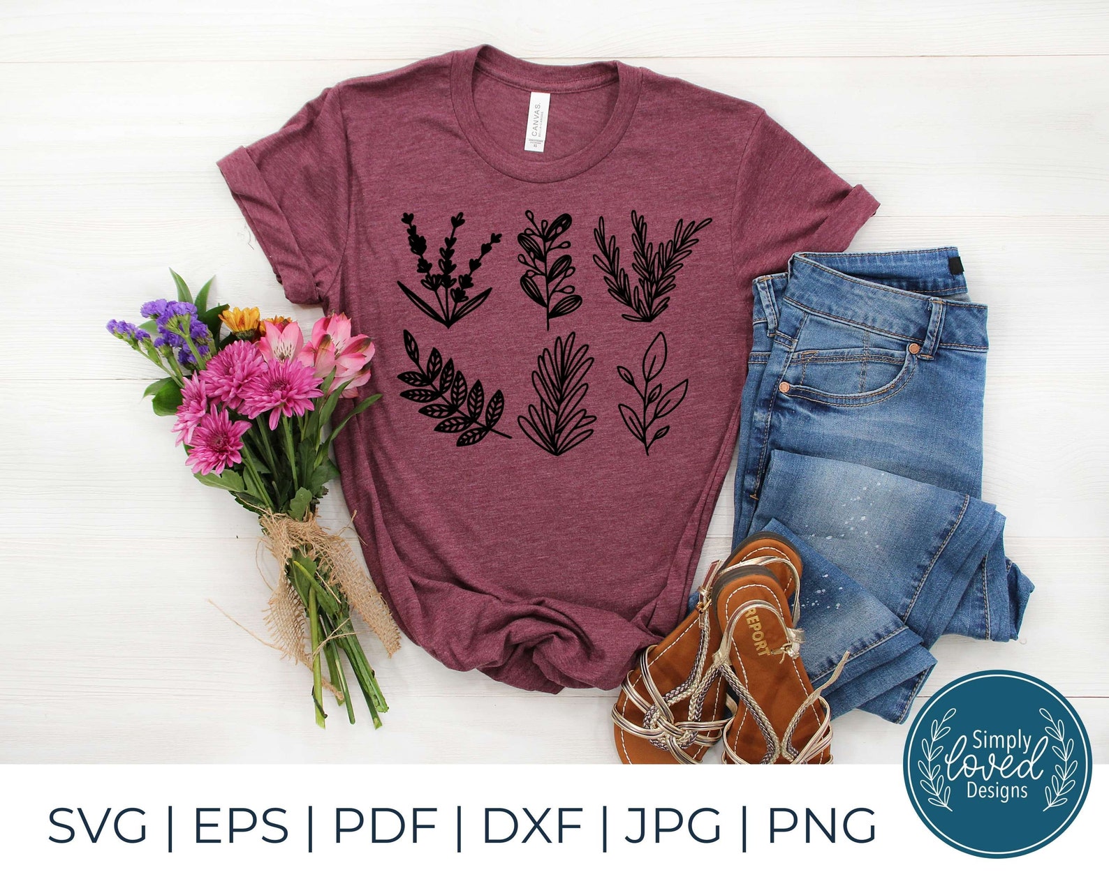 Wildflower SVG Cut File, Hand Drawn Svg, Doodle Flower Clip Art ...