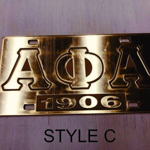 GREEK Fraternity and Sorority License Plates- Tags-organiztion-custom ...