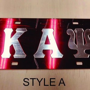 GREEK Fraternity and Sorority License Plates- Tags-organiztion-custom ...