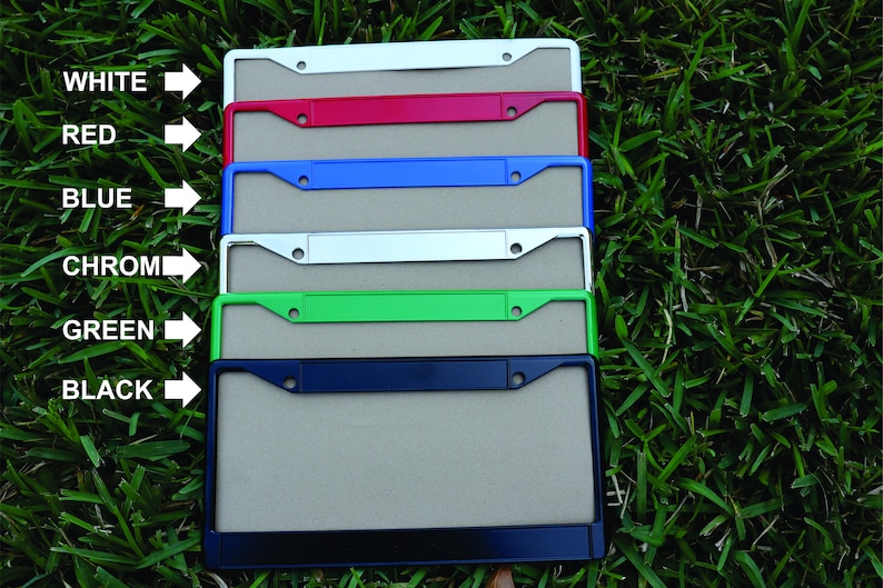 Blank License Plate Frames- Same Day Shipping - Metal- Chrome- Heavy ...