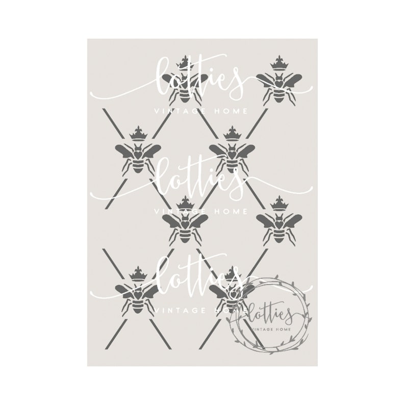 A4 Stencil - QUEEN BEE HARLEQUIN - Fabric Crafts Furniture - Repeatable ...