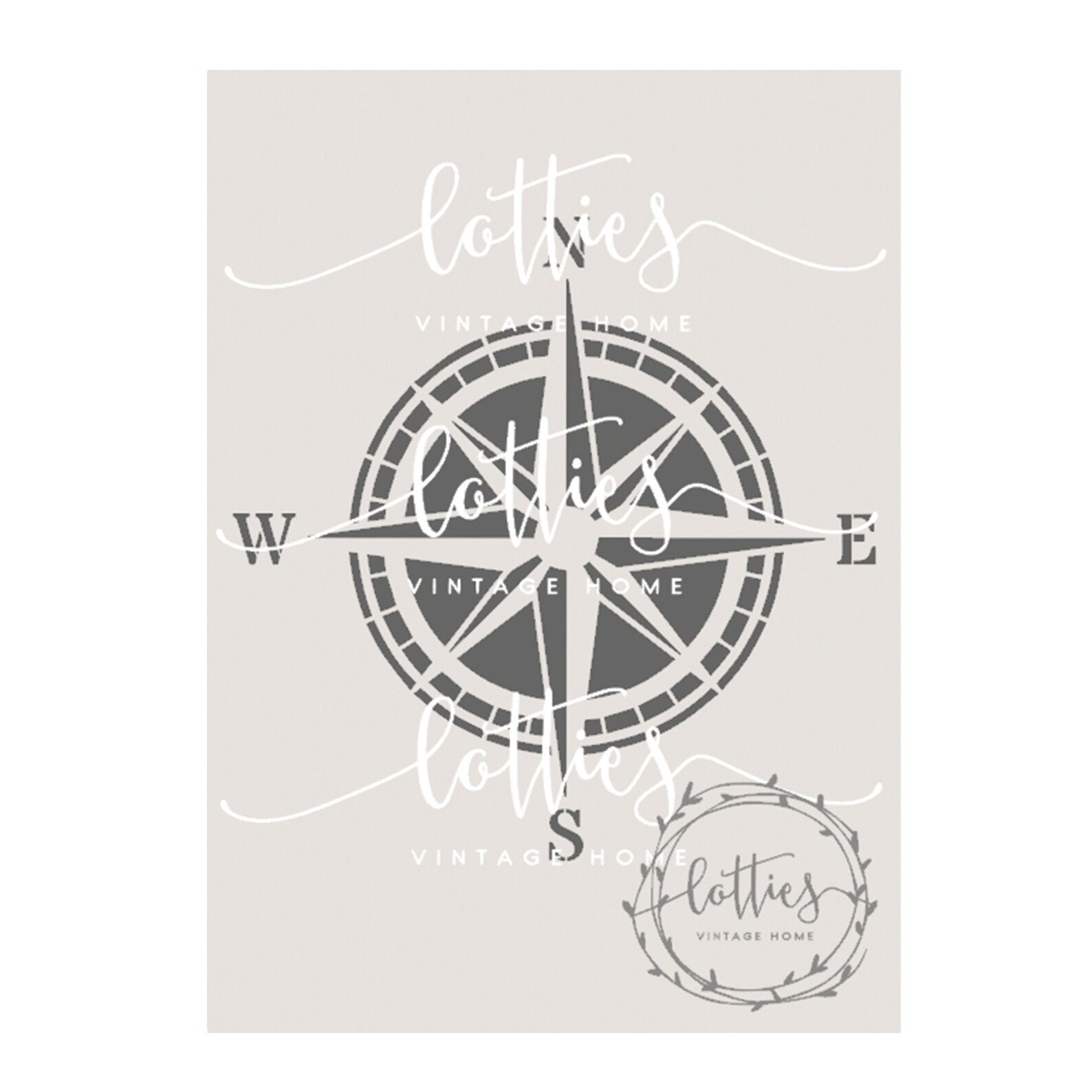 A5 Stencil NAUTICAL COMPASS Furniture Fabric Shabby Chic - Etsy