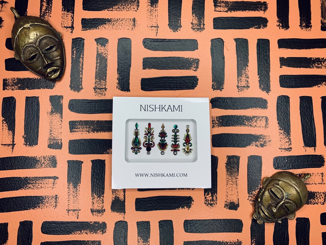 Red Black Green Yellow Empress Bindi Variety Pack - Etsy