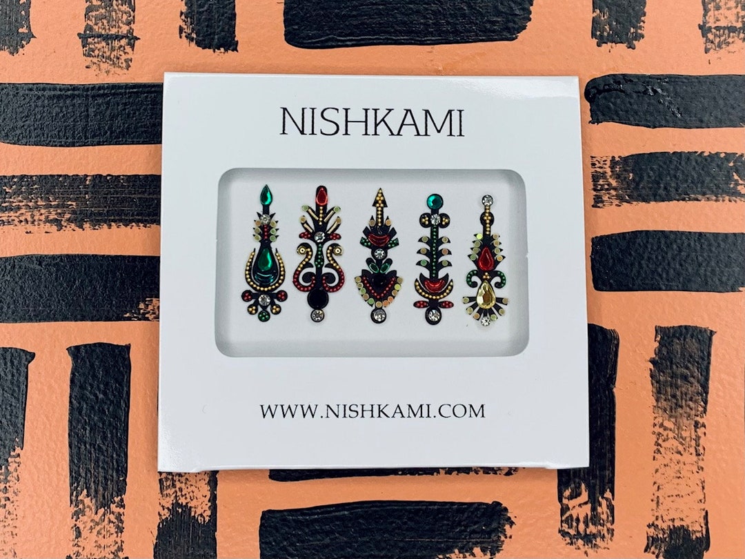 Red Black Green Yellow Empress Bindi Variety Pack - Etsy