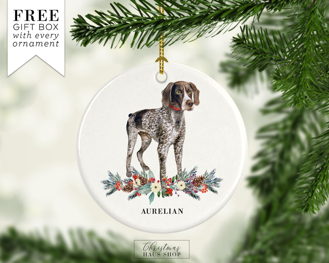 German Shorthaired Pointer Dog Ornament Personalized Pet Ceramic ...