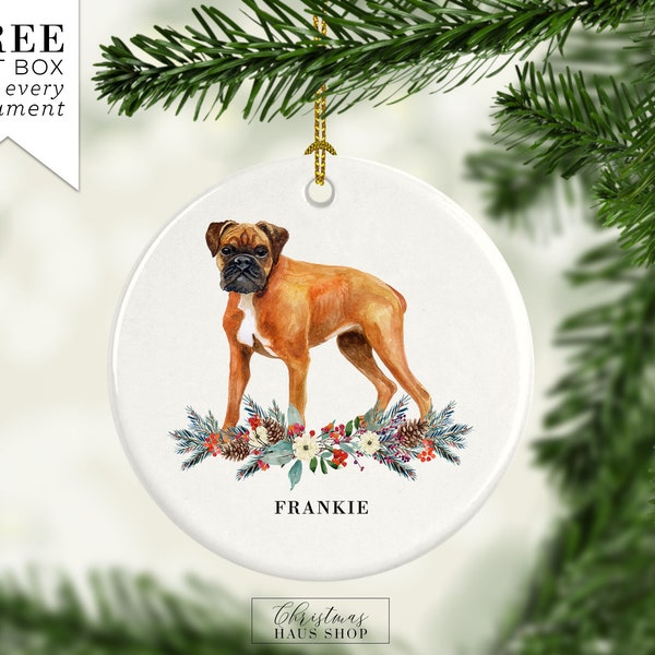 Boxer Dog Ornament - Etsy