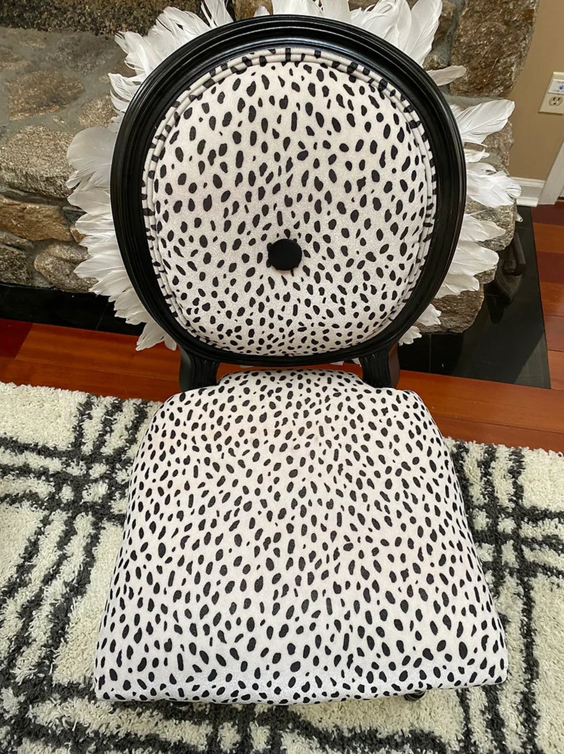 Black Eyed Susie Chair: One of A Kind French Side Chair Honey Bee ...