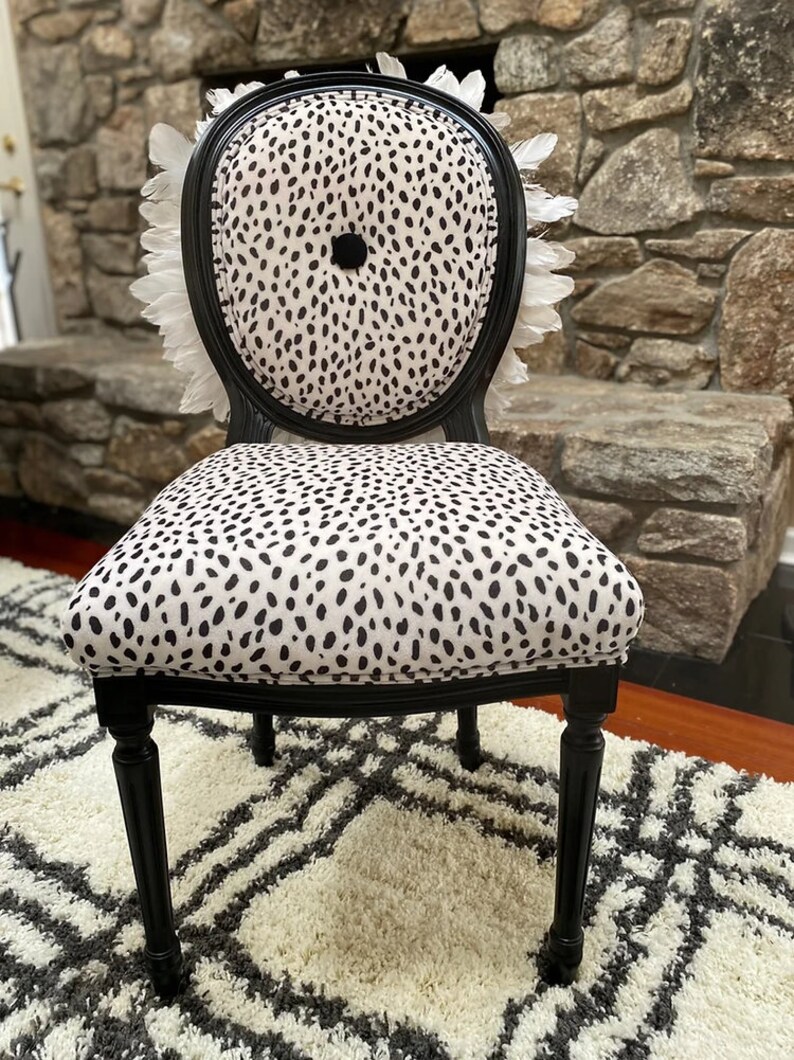 Black Eyed Susie Chair: One of A Kind French Side Chair Honey Bee ...