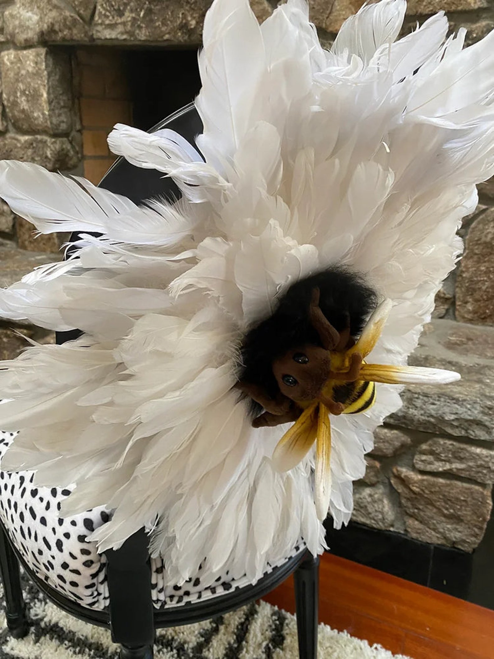 Black Eyed Susie Chair: One of A Kind French Side Chair Honey Bee ...