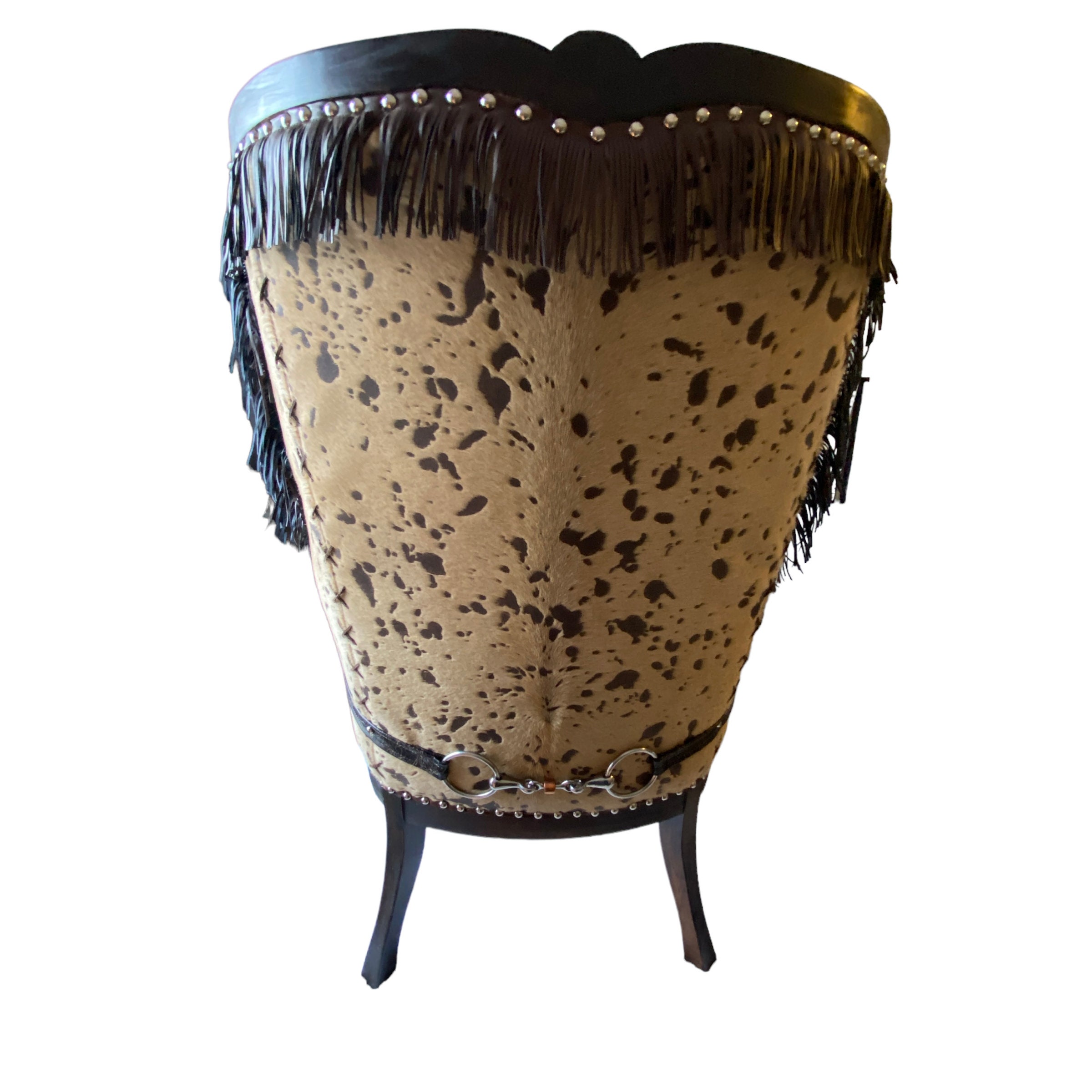 Western Chair Leather Cowboy Fringe Cowgirl Southwestern Cowhide ...