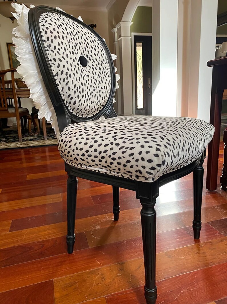 Black Eyed Susie Chair: One of A Kind French Side Chair Honey Bee ...