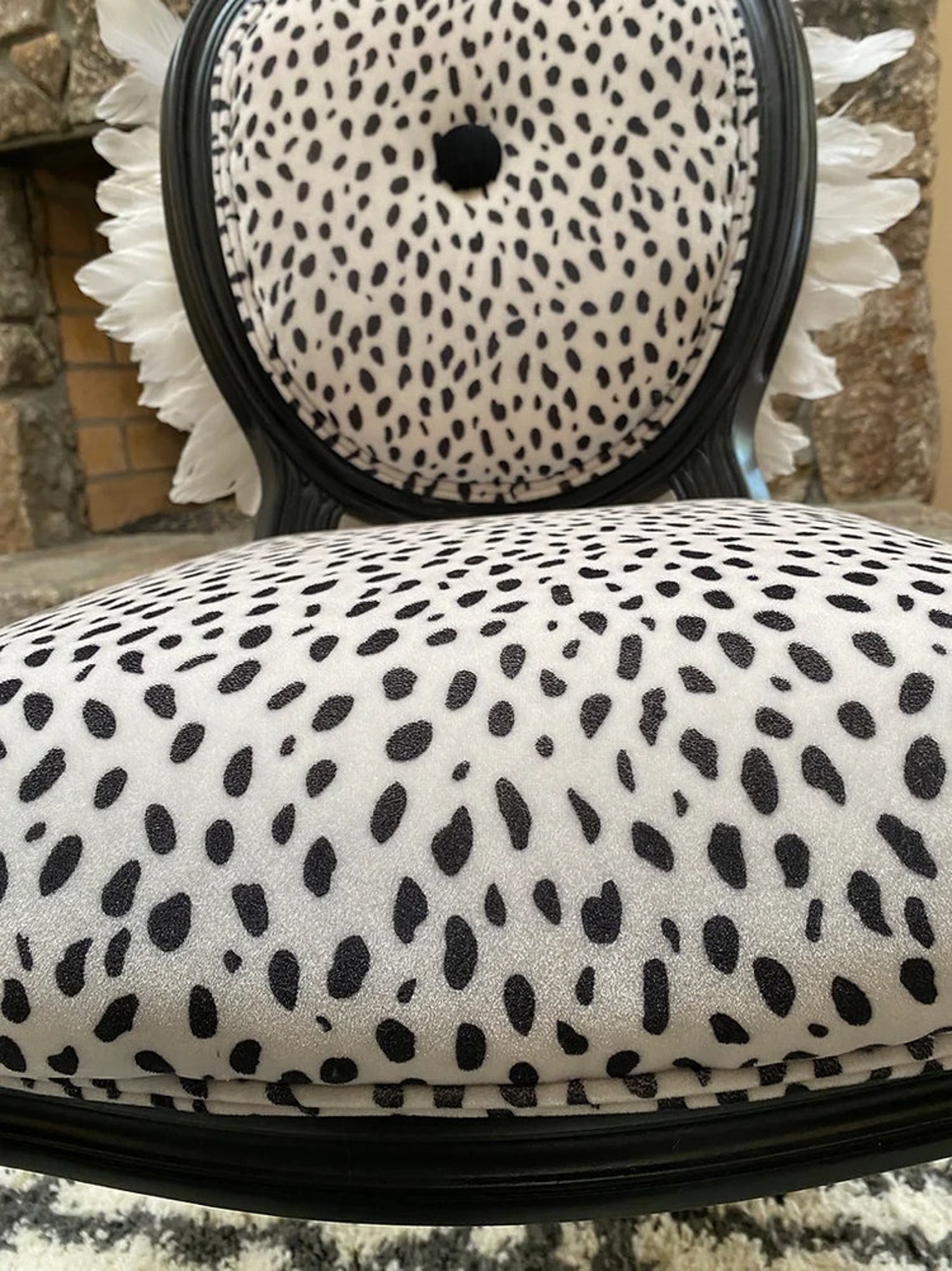 Black Eyed Susie Chair: One of A Kind French Side Chair Honey Bee ...