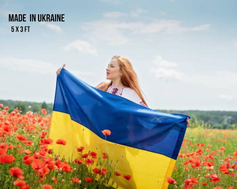 Handmade Ukrainian Flag 5x3 Ft – War-time Symbol of Resilience ...