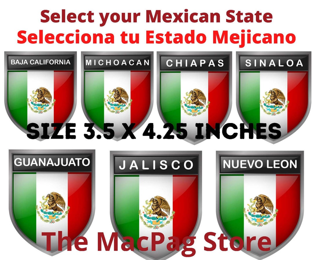 Mexico Flag Sticker Decal, Mexican Flag , Bandera De Mexico, Mexico ...
