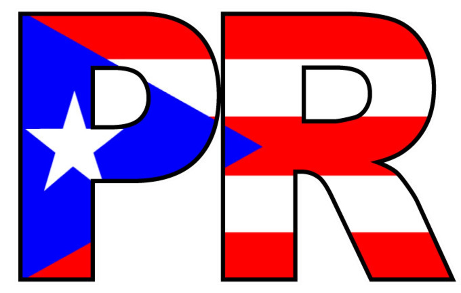 Puerto Rico Flag Car Sticker Decal, Bandera De Puerto Rico, BORICUA ...