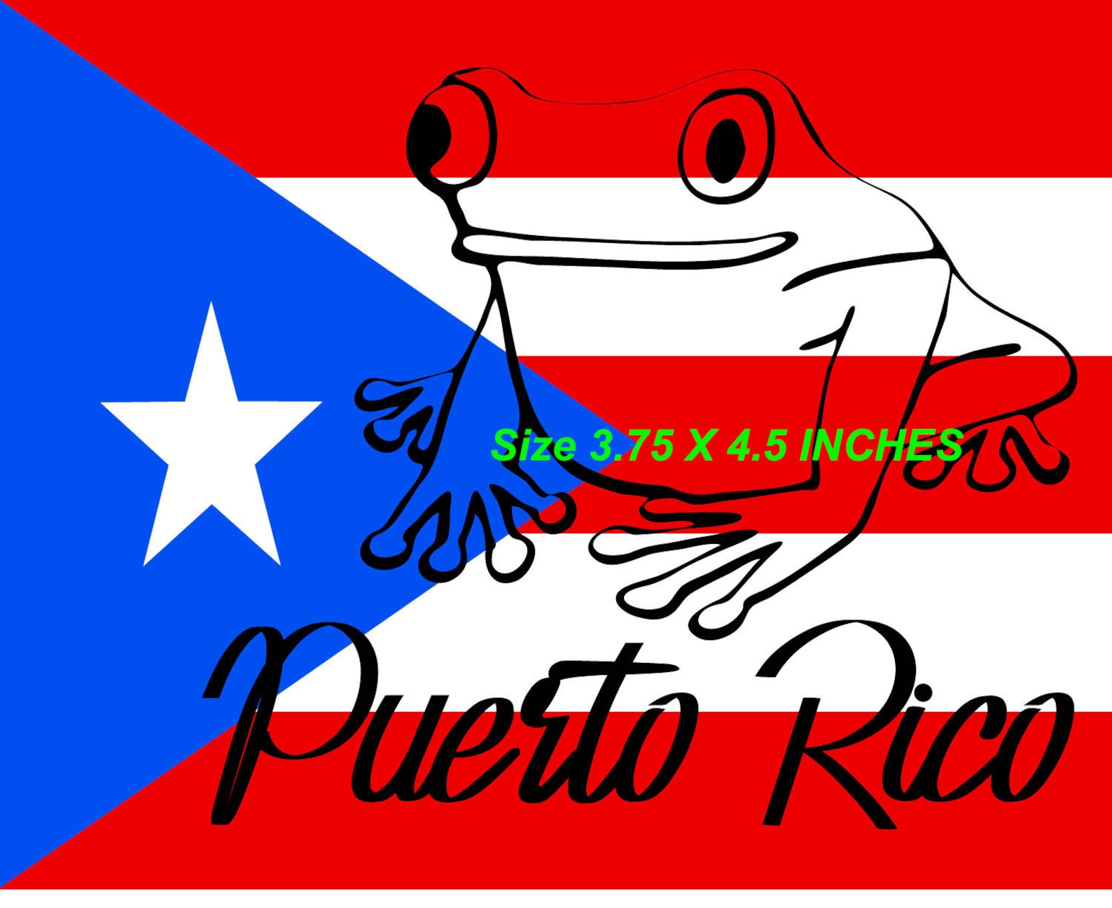 Puerto Rico Flag Sticker Decal Bandera De Puerto Rico COQUI - Etsy