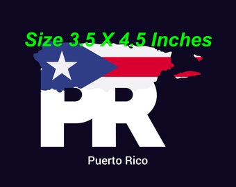 PUERTO RICO FLAG, Sticker Decal, Bandera Boricua Amapola 1 - Etsy