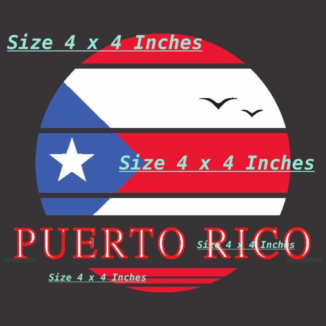 Puerto Rico Flag Sticker Decal Bandera De Puerto Rico - Etsy