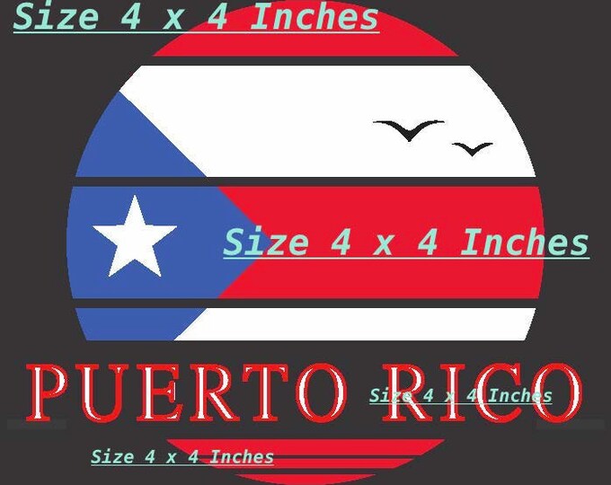 Puerto Rico Flag Vinyl Stickers-decals Chica Boricua53 - Etsy Canada