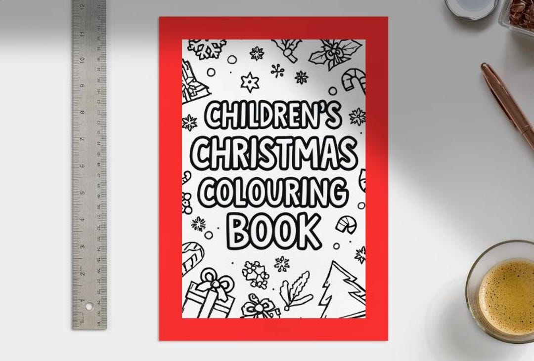 Children's Christmas Festive Colouring Book 20 Pages A4 Portrait ...