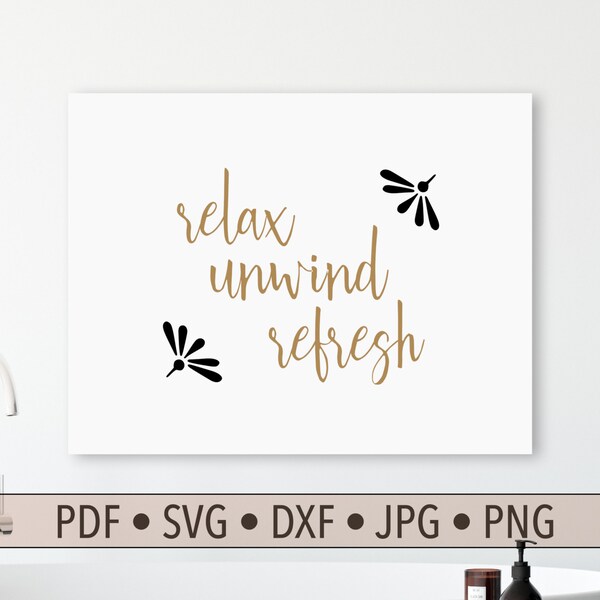 Relax Refresh Renew Sign - Etsy