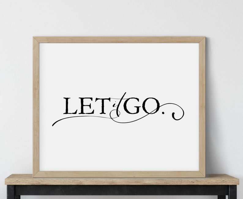Let It Go SVG Cut Files and Printable Art Instant Download - Etsy