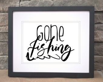 Gone Fishing Sign - Etsy