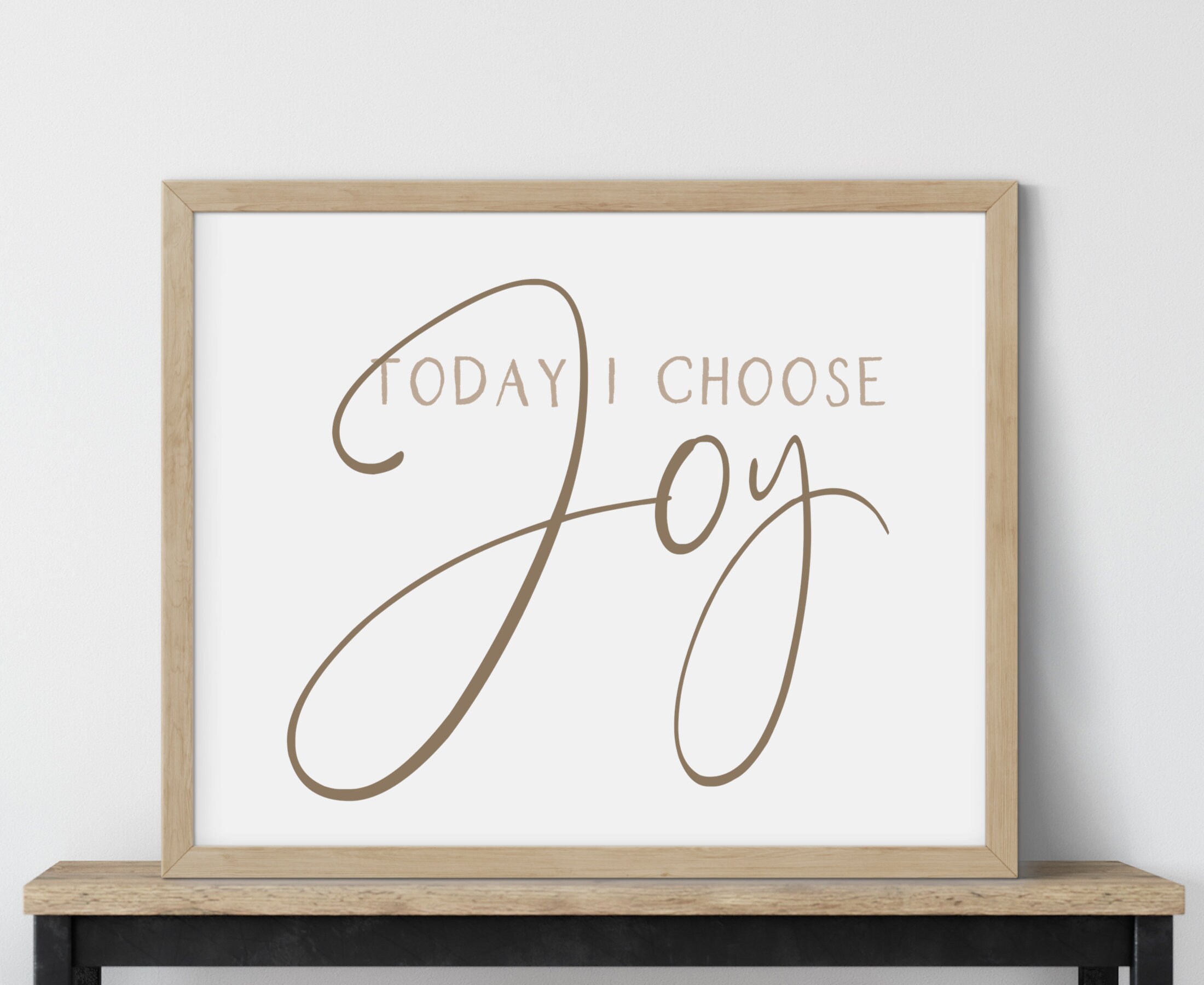 Choose Joy Printable Art, Neutral Colors Choose Joy Sign to Print ...