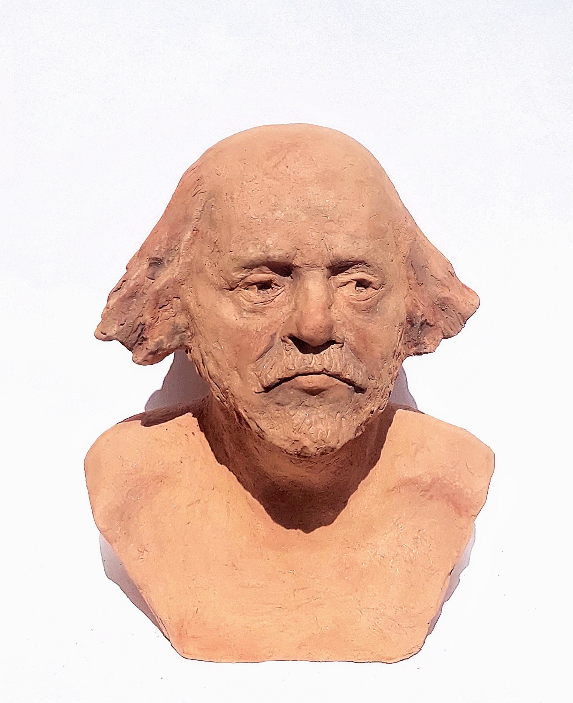 The Thinker. Signed Terracotta Sculpture With an Antique Patina. Unique ...
