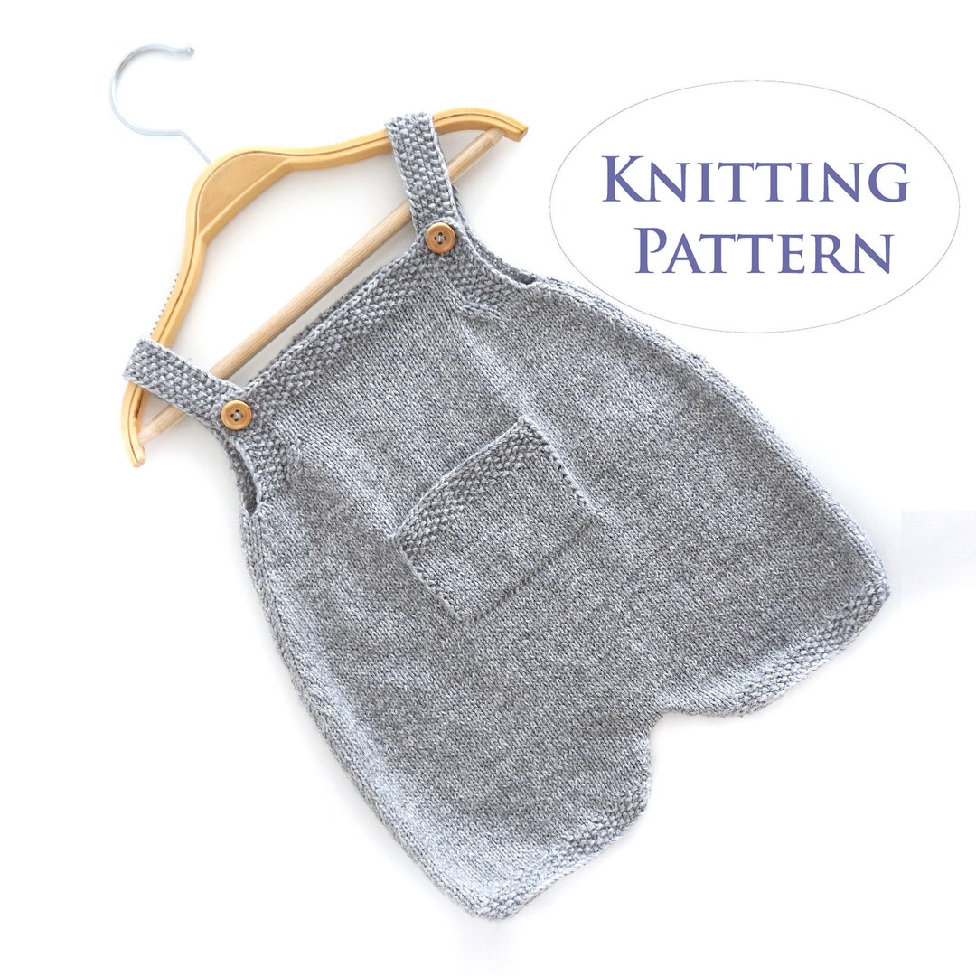 Baby Romper Knitting Pattern - PDF Knitting Pattern - Baby Pocket ...