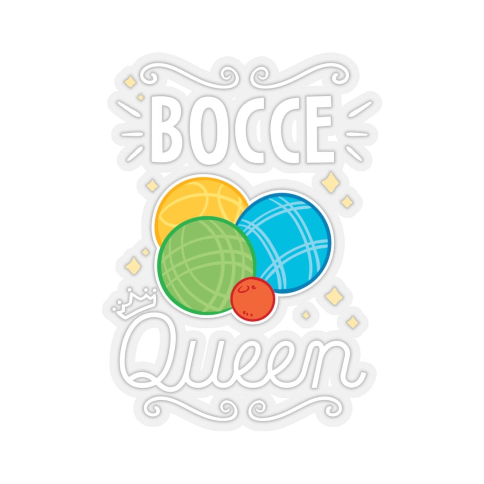 Funny Italian Bocce Queen Female Bocce Player Sticker - Etsy