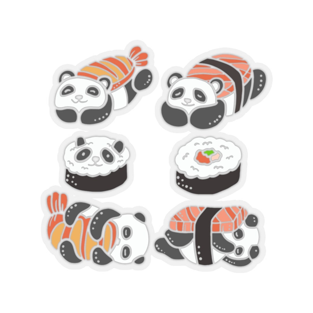 Cute Panda Sushi Rolls for Panda Bear Lovers Sticker - Etsy