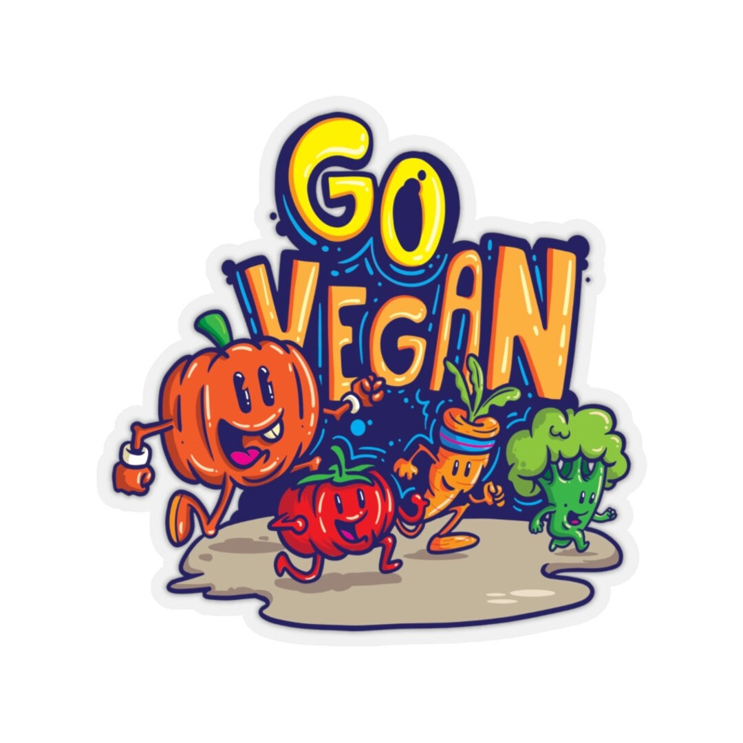 Go Vegan Funny Cute Vegetables Race - Etsy