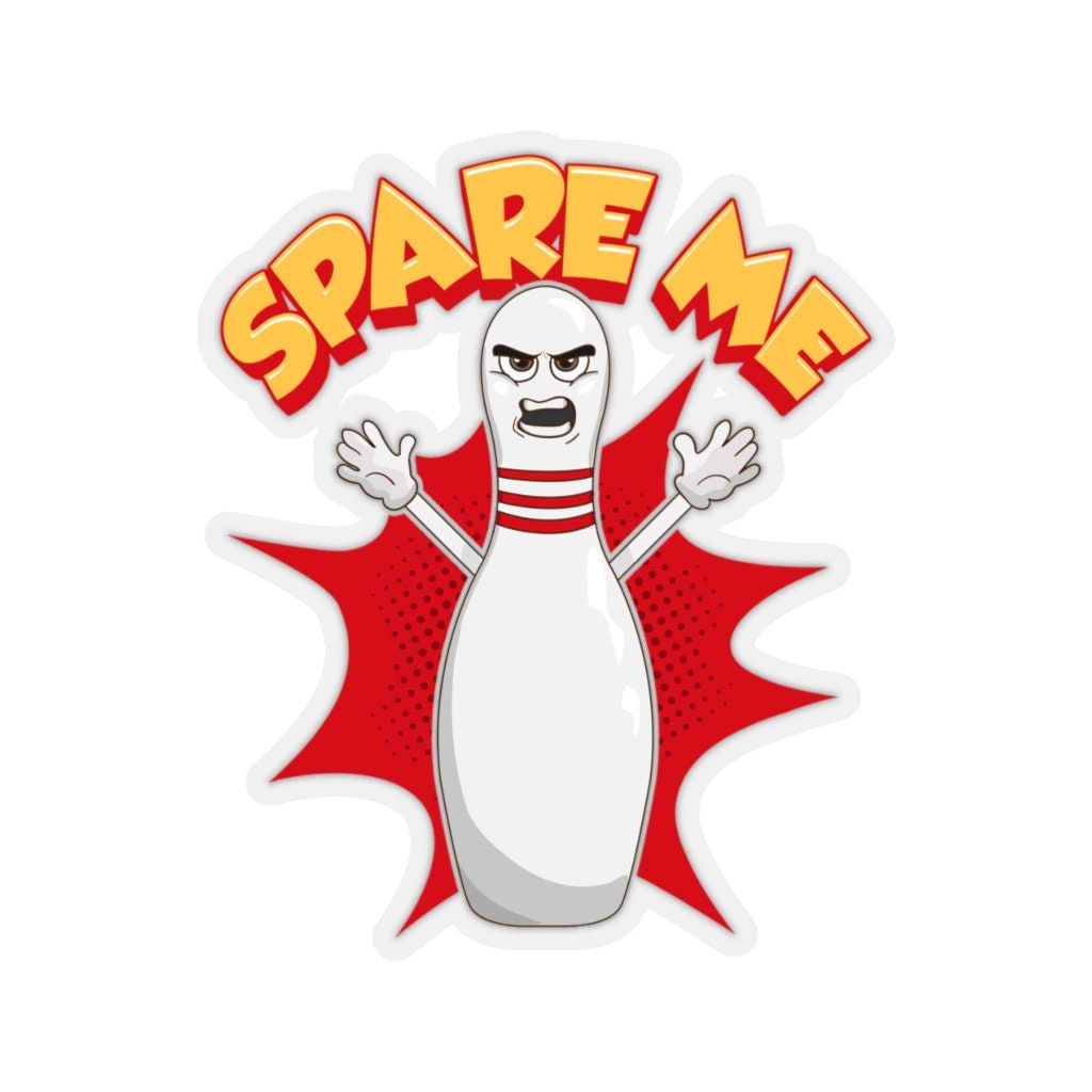 Funny Scared Angry Bowling Pin: Spare Me Sticker - Etsy