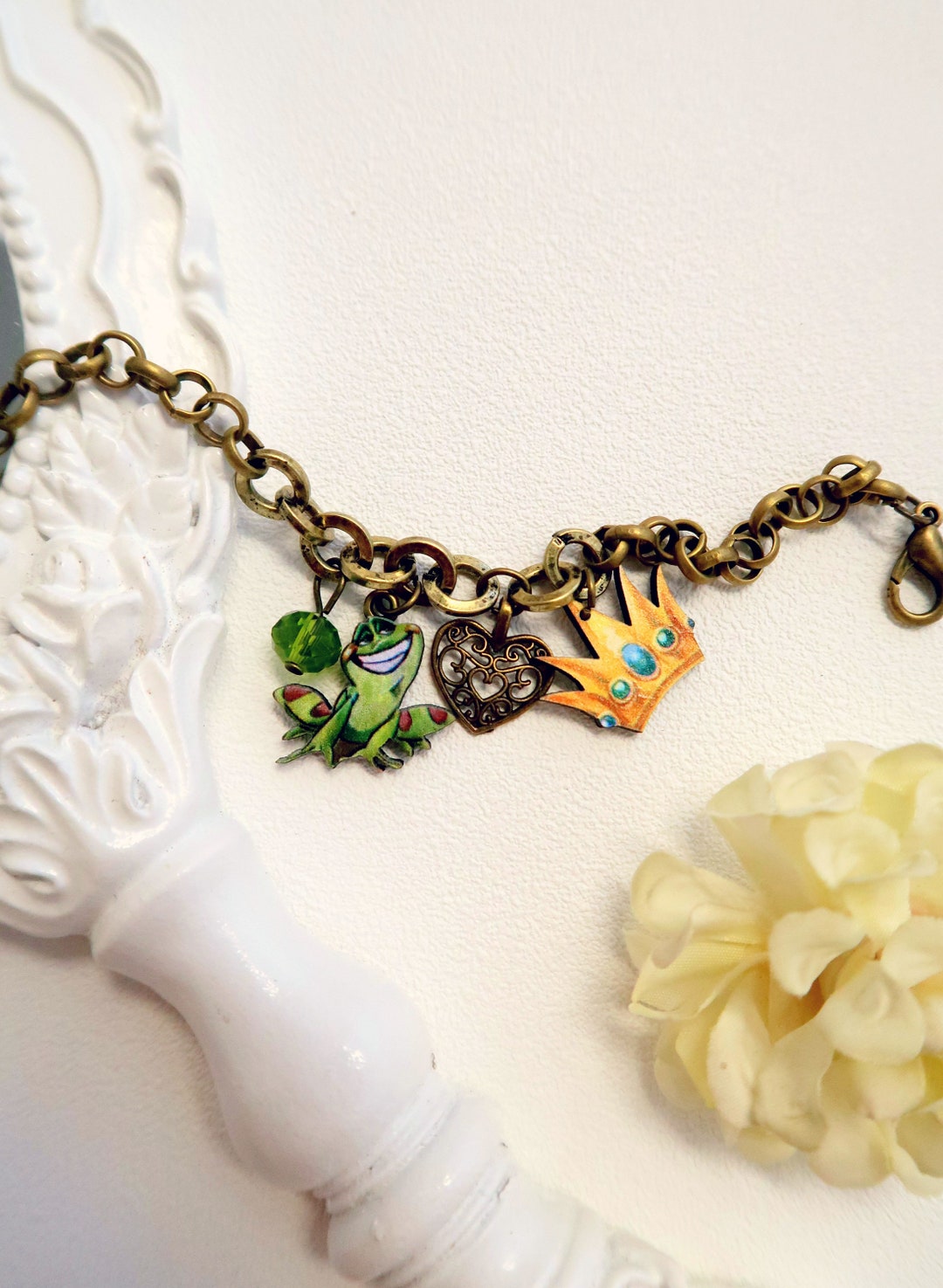 Frog Prince Set : Dangling Earrings, Lobe Earrings, Bracelet, Necklace ...